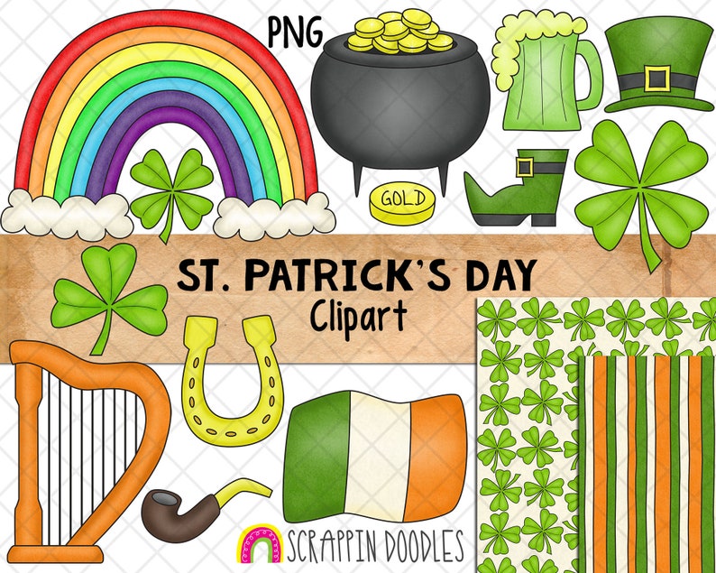 Leprechaun Clip Art Bundle - St Patrick's Day School Leprechauns - Pot ...