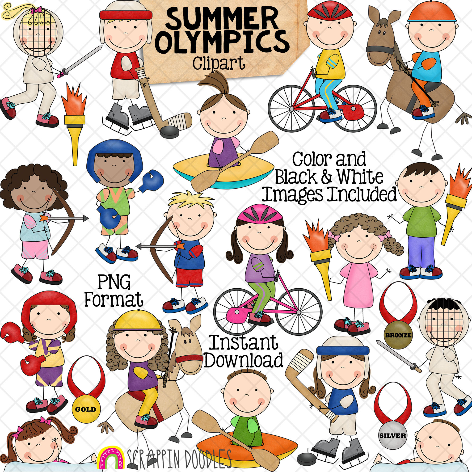 Clipart Of Olympic Kids
