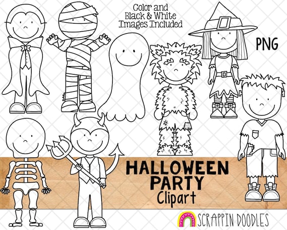 Halloween Costume Clipart Black And White
