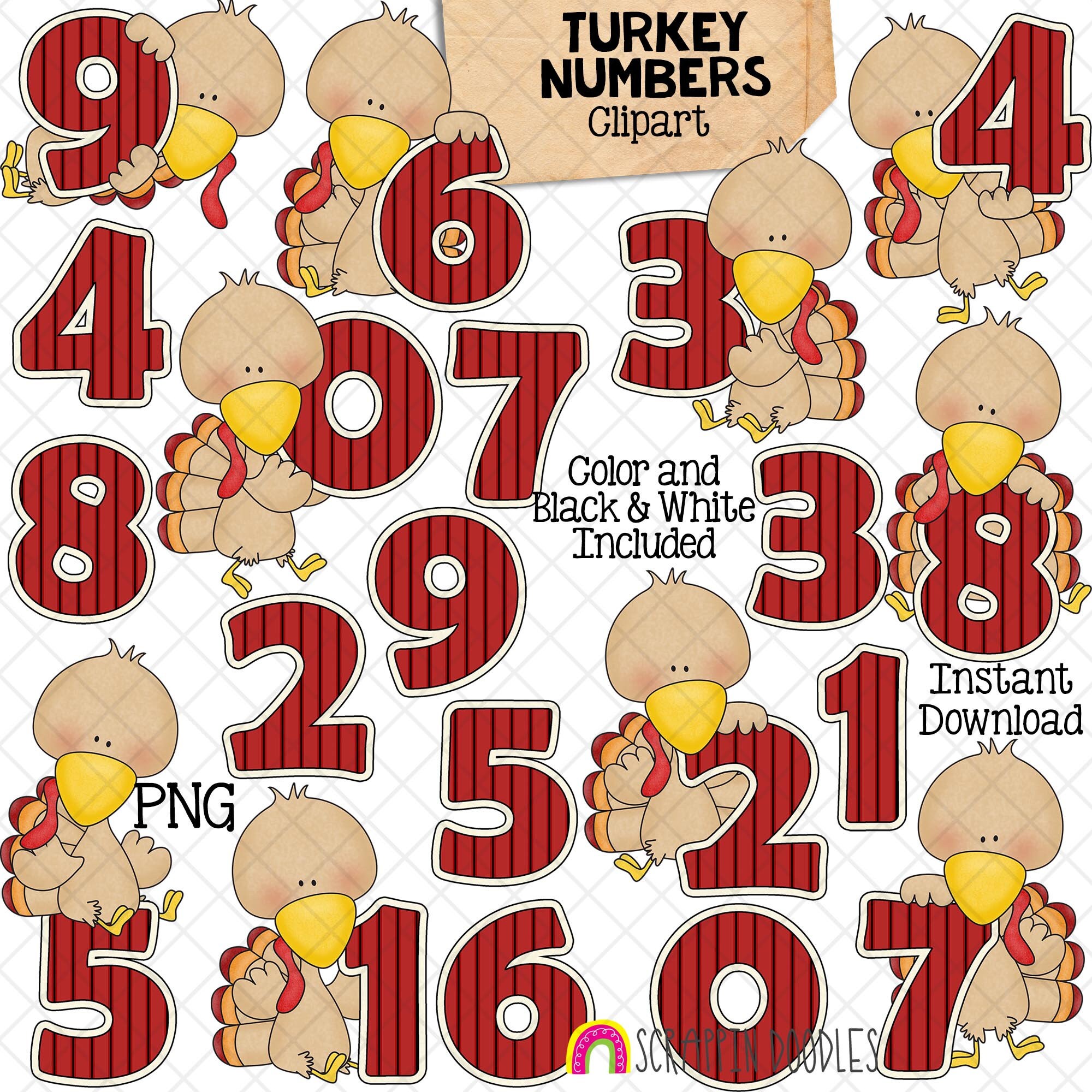 Turkey Clipart Number Turkeys Clip Art Cute School Turkeys Holding ...
