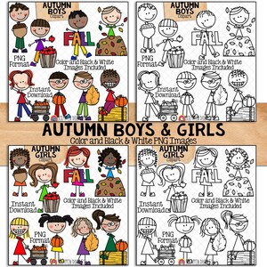 Doodle Kids Clipart Bundle 2 - Doodle Boy and Girl Bundle 2 - Christmas ...