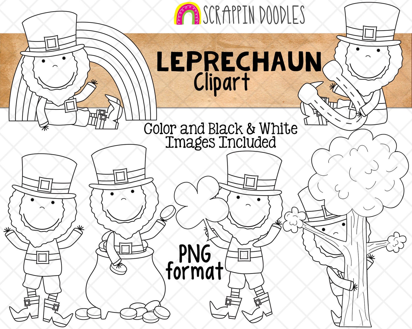Leprechaun Clip Art St Patrick's Day Leprechauns Sublimation Commercial ...
