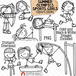 Summer Olympics Sports Girls Clipart 1 - Archery - Gymnastics ...