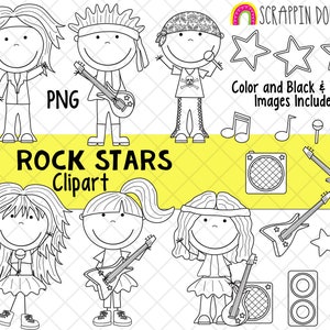 Rock Star Clipart - Musician Clipart - Rock Band Clipart - Guitar ...