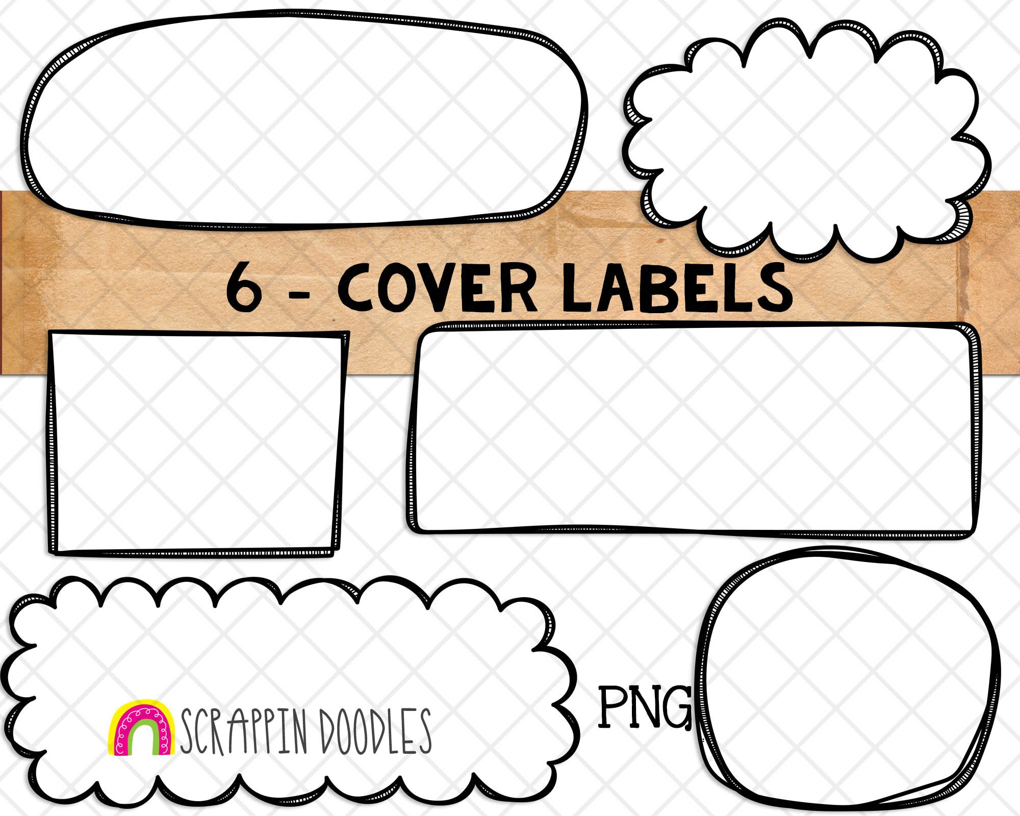 Doodle Cover Creator - Hand Doodled Backgrounds and Cover Labels - BUJO ...