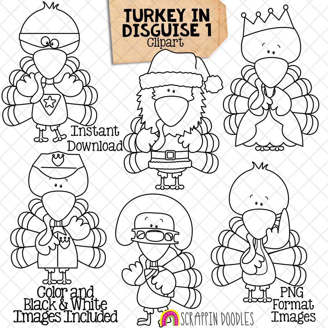 Turkey in Disguise Clipart 1 - Turkeys in Disguises Graphics ...