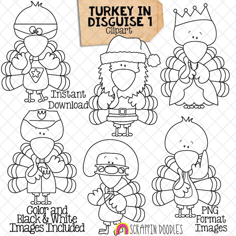 Turkey in Disguise Clipart 1 - Turkeys in Disguises Graphics ...