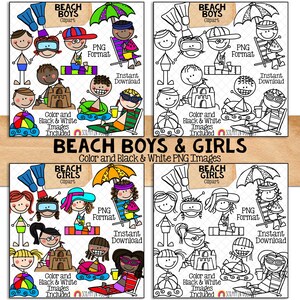 Doodle Kids Clipart Bundle 2 - Doodle Boy and Girl Bundle 2 - Christmas ...