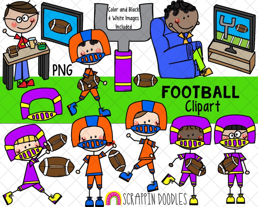 Football Clipart - Playing Football Clipart - Watching Football ...