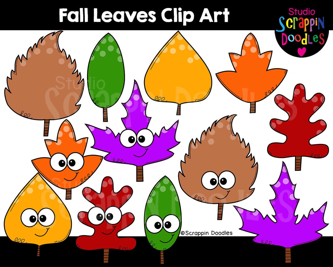 Fall Leaves Clip Art - Etsy