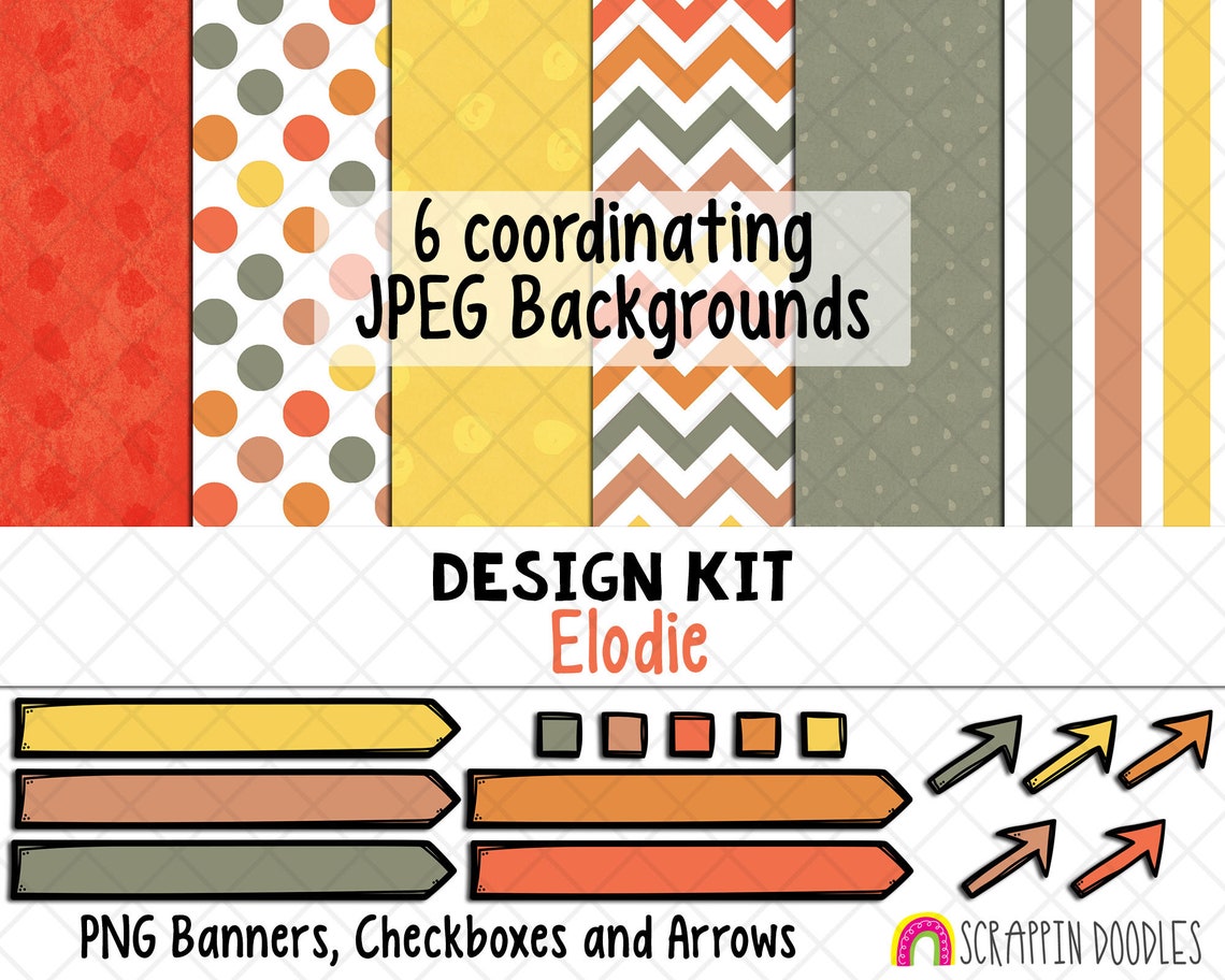 Elodie Design Kit Cover Page Templates Digital Planner - Etsy