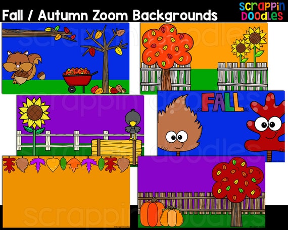Fall Autumn Zoom Backgrounds Cute Seasonal Backgrounds Fall | Etsy