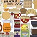 Breakfast Food Clipart - Brunch - Waffles - Orange Juice - Pancakes ...