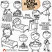 Daily Routine Clipart - Doodle Boys Clip Art - Kids - Chores - Brushing ...
