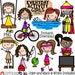 Household Chores Clipart Doodle Girls Clip Art Kids Doing Chores ...