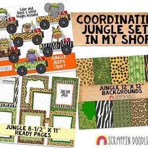 Jungle Alphabet Clipart - Safari Clip Art - Digital Letters - Jungle ...