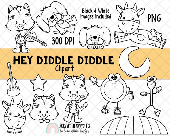 Nursery Rhyme Clipart Black And White
