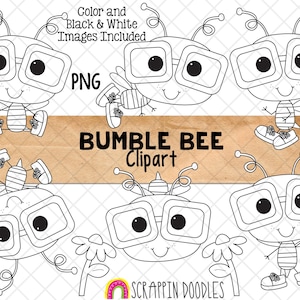 Bumble Bee Clipart - Commercial Use - Sublimation - Hand Drawn PNG - Etsy