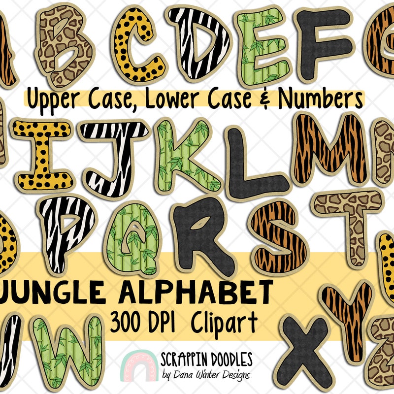 Jungle Letters - Etsy