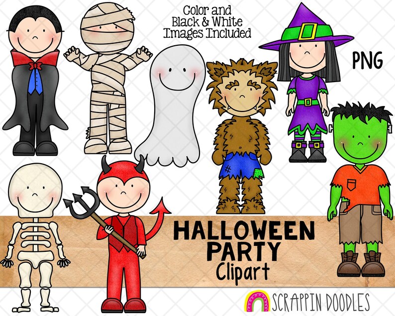 Halloween Clipart - Halloween Party Costume Graphics - Werewolf Clipart ...