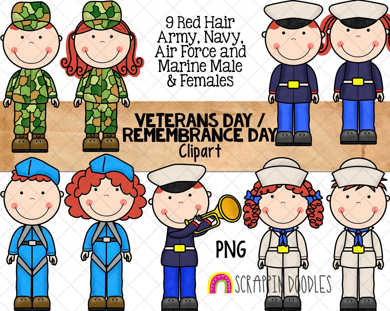 Remembrance Day Clip Art - Veterans Day Clipart - Army - Military ...