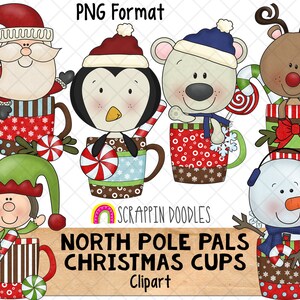 North Pole Pals Clipart BUNDLE - Christmas Clipart Bundle- Reindeer ...