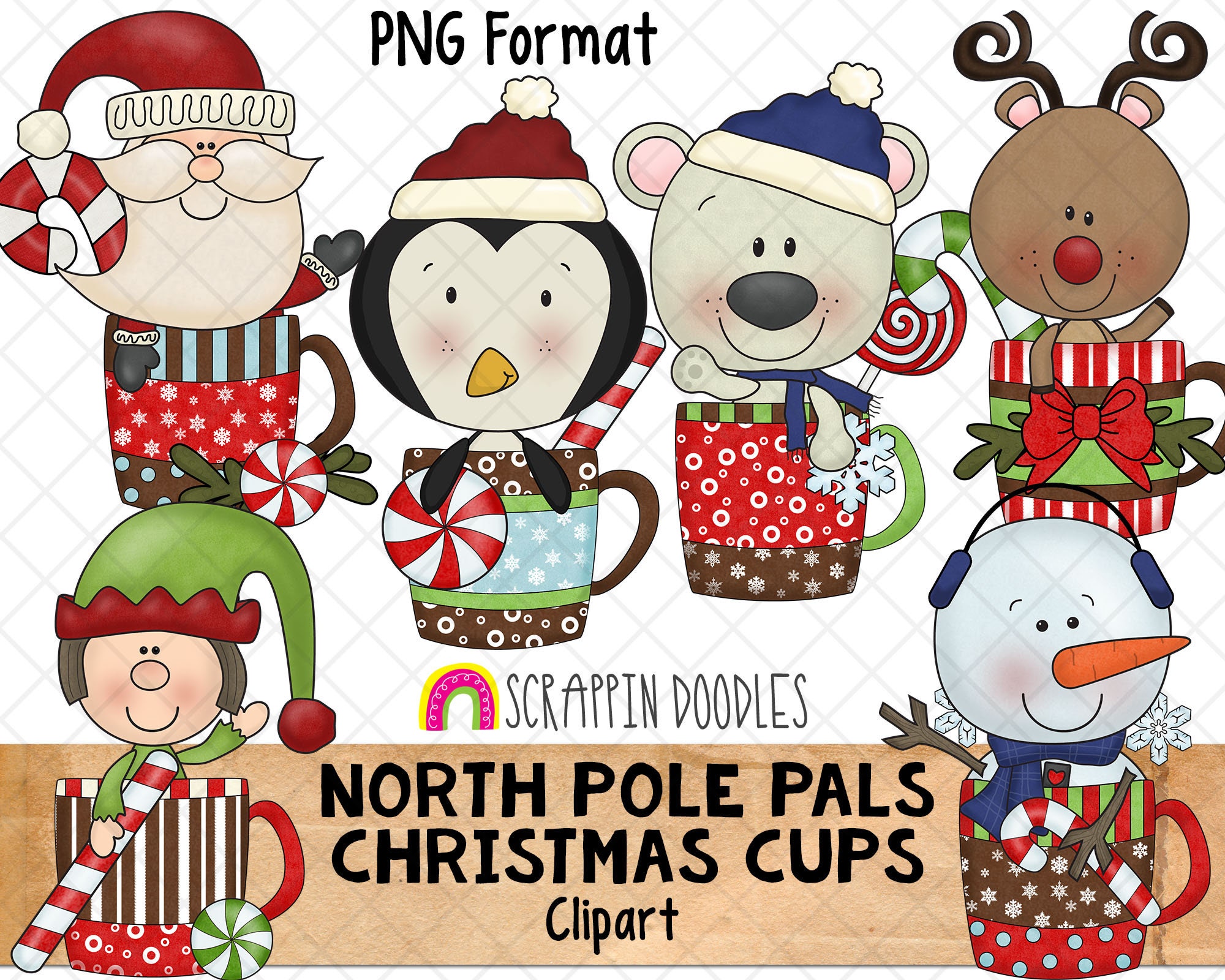 North Pole Pals Clipart BUNDLE Christmas Clipart Bundle - Etsy
