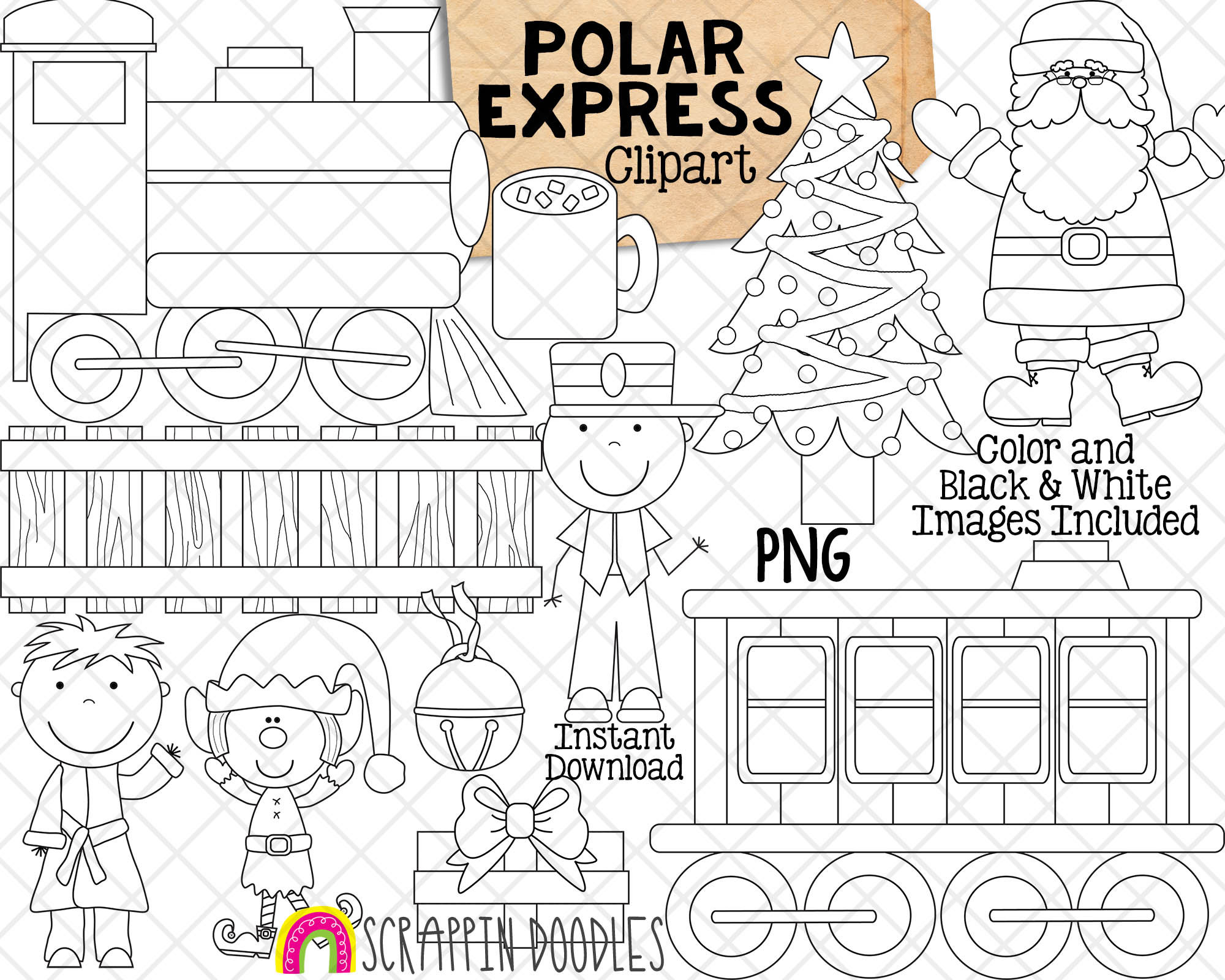 Polar Express Clipart North Pole Christmas Clip Art Christmas Train ...