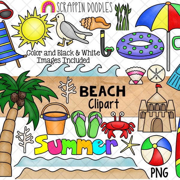 Beach Clipart - Etsy