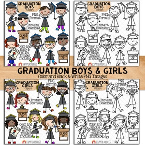 Doodle Kids Clipart Bundle 4 - Doodle Boy and Girl Bundle 4 - Camping ...