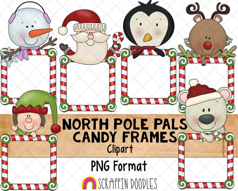 North Pole Pals Clipart BUNDLE Christmas Clipart Bundle Reindeer Santa ...