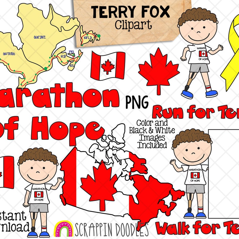 Terry Fox Clipart - Etsy