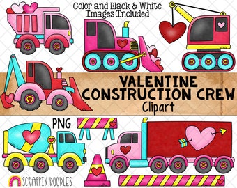 Valentine Transportation Clipart Clip Art Valentine's Day - Etsy