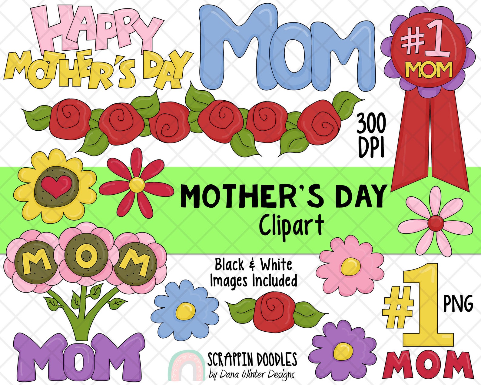 Mothers Day Clipart - Mom Clipart - Mum Clipart - Mothers Day ...