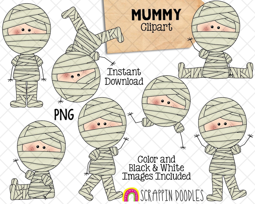 Mummy Clipart - Mummy PNG - Halloween Graphics - Commercial Use ...