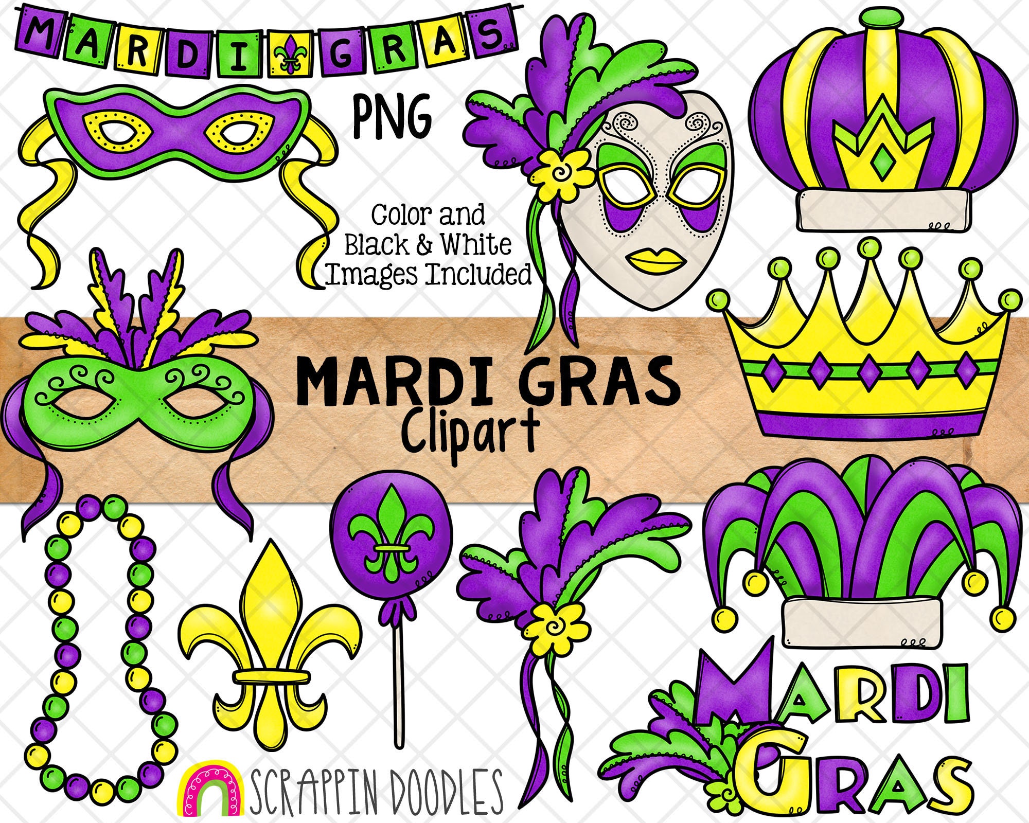 Mardi Gras Clipart New Orleans Party Clip Art Fleur De Lis Carnival ...