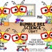 Bumble Bee Science Clipart - Commercial Use - Sublimation - Hand Drawn ...