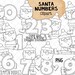 Santa Claus Holding Numbers Clip Art - Commercial Use PNG - Sublimation ...