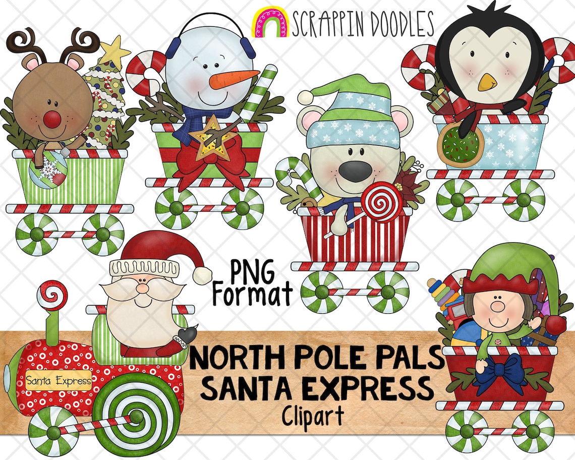 North Pole Pals Clipart BUNDLE Christmas Clipart Bundle - Etsy