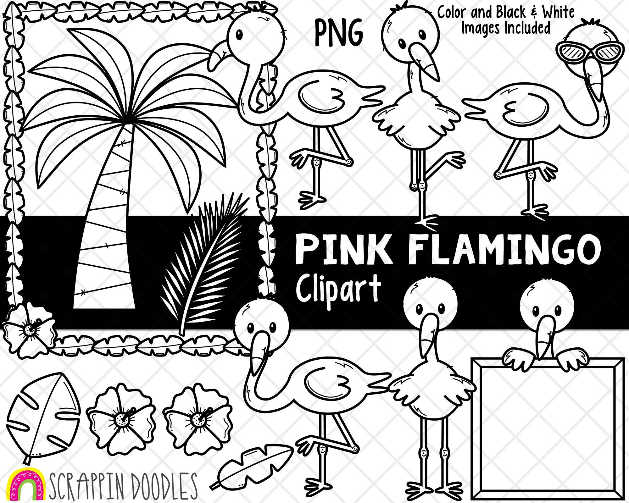 Pink Flamingo Clipart Cute Flamingo Clipart Flamingos Bird Clipart ...