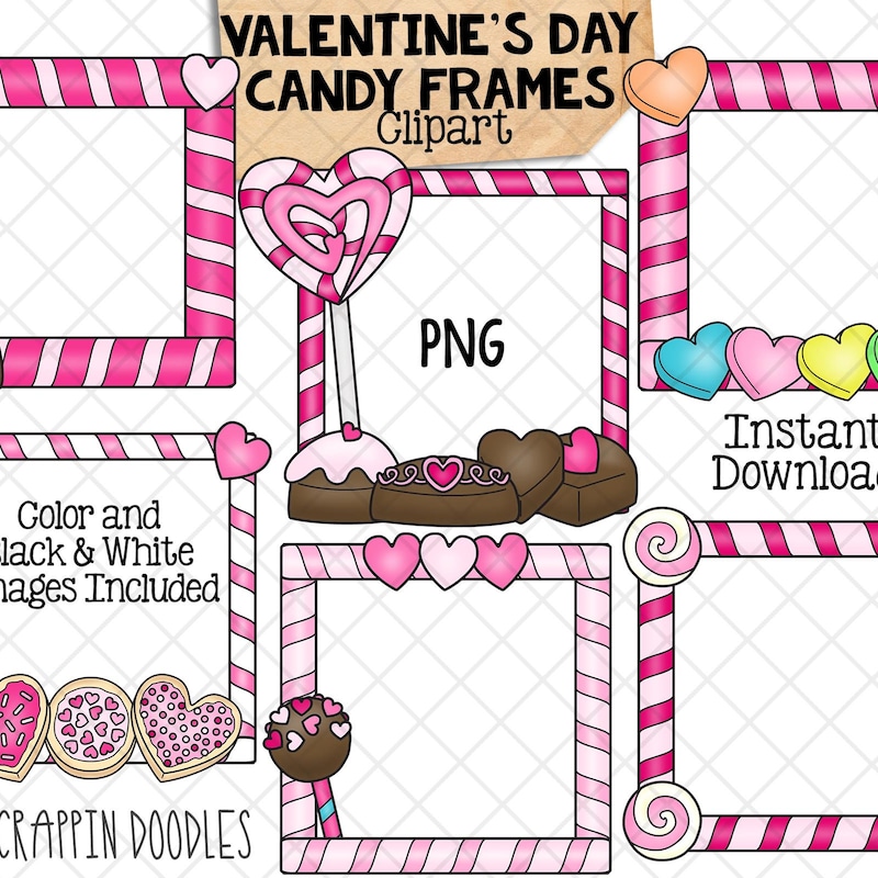 Valentine Border Graphics - Etsy