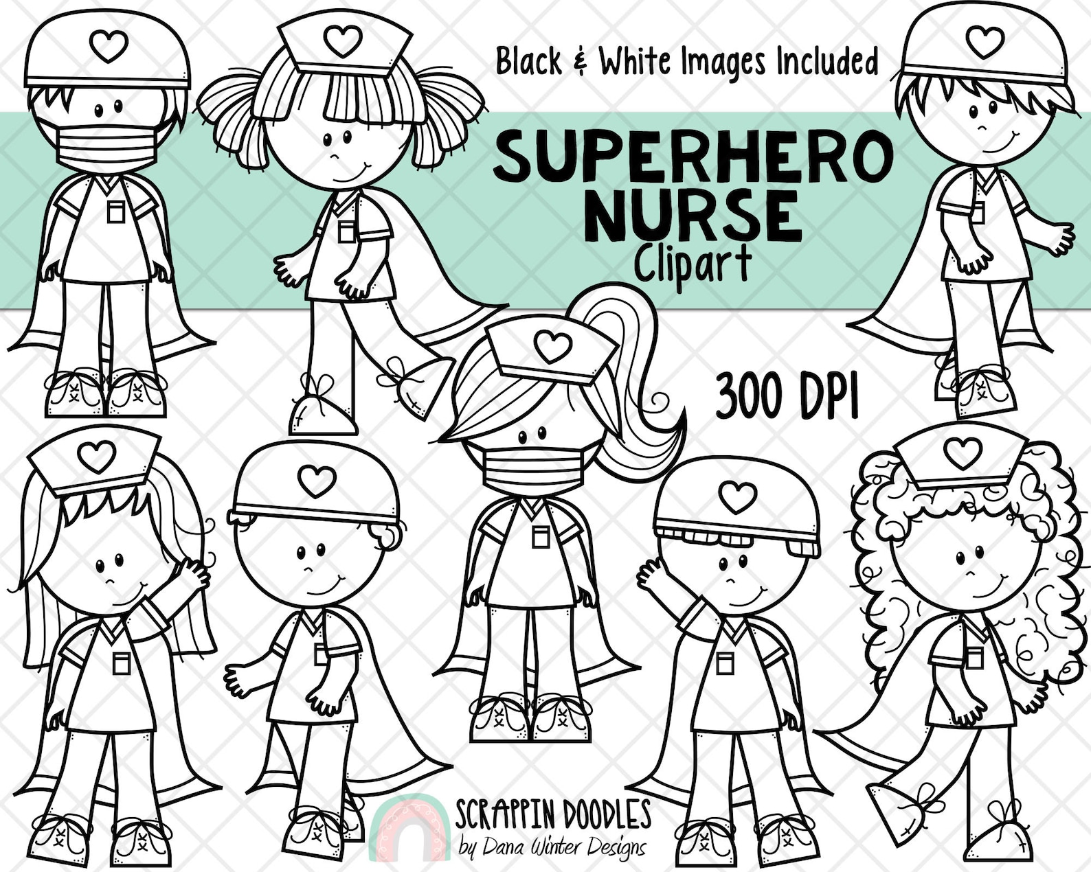 Nurse Clipart Superhero Nurse Clipart Paramedic Clipart Hospital Doctor ...