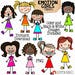 Acts of Kindness Clipart Doodle Girls Holding Umbrella Walking Dog ...