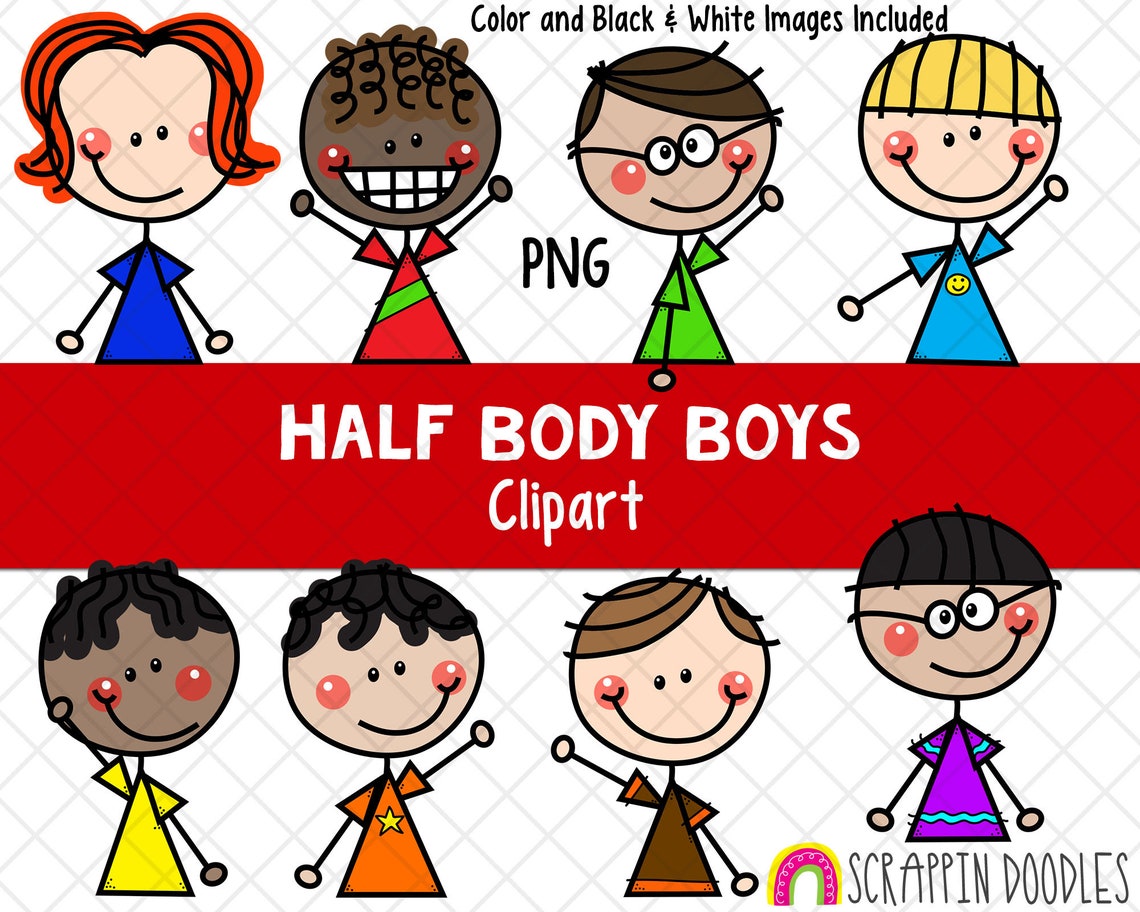 Half Body Clipart Boys Clipart Upper Body Boy Clipart - Etsy Canada
