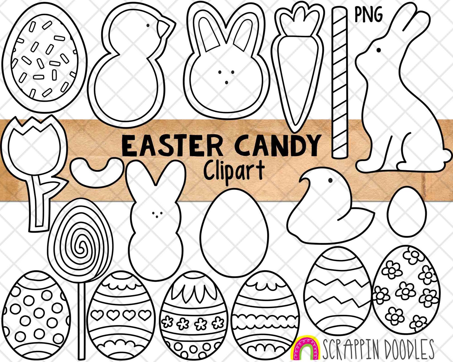 Easter Candy Clipart Decorated Eggs Sprinkle Cookies - Etsy