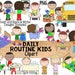 Daily Routine Kids Clipart Kids Doing Chores Clipart Commercial Use PNG ...