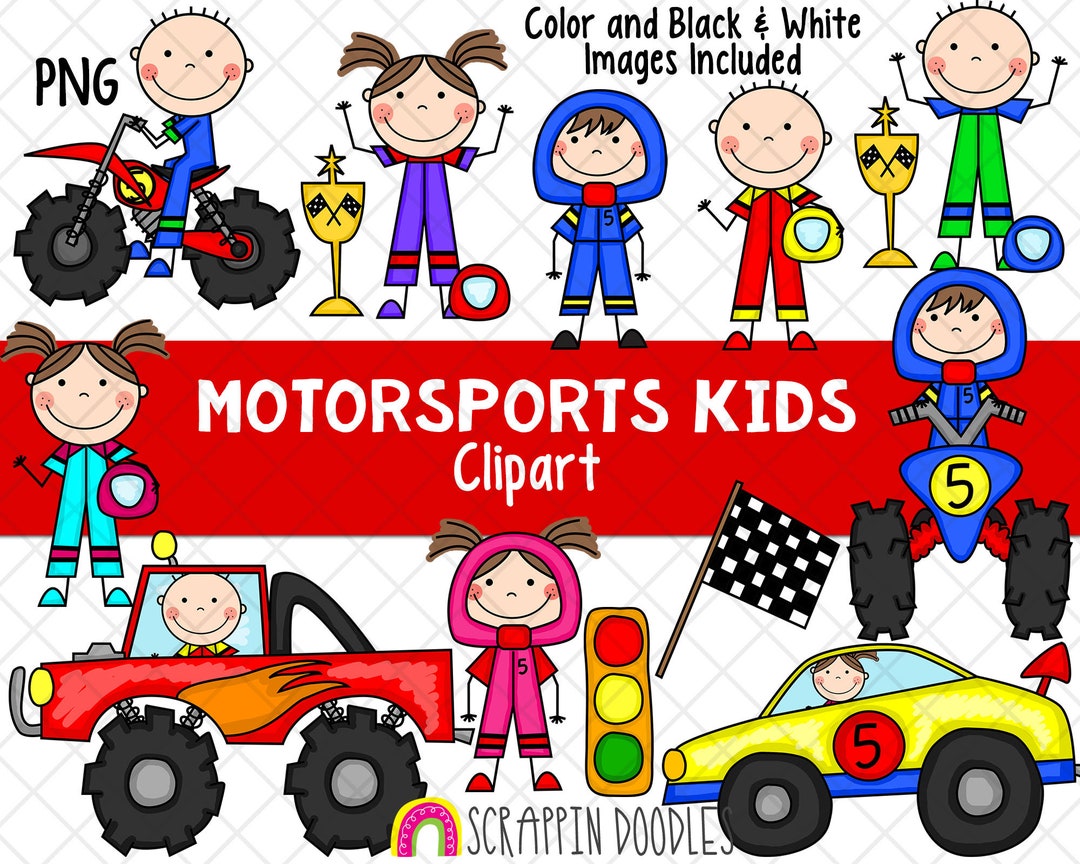 Motorsports Kids Clipart - Monster Truck Clipart - Dirt Bike Clipart ...