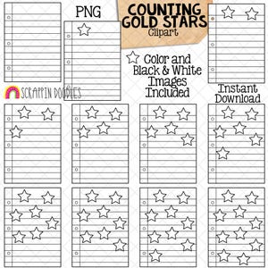 Counting Gold Star Clipart - School Counting - Gold Stars on Paper ...
