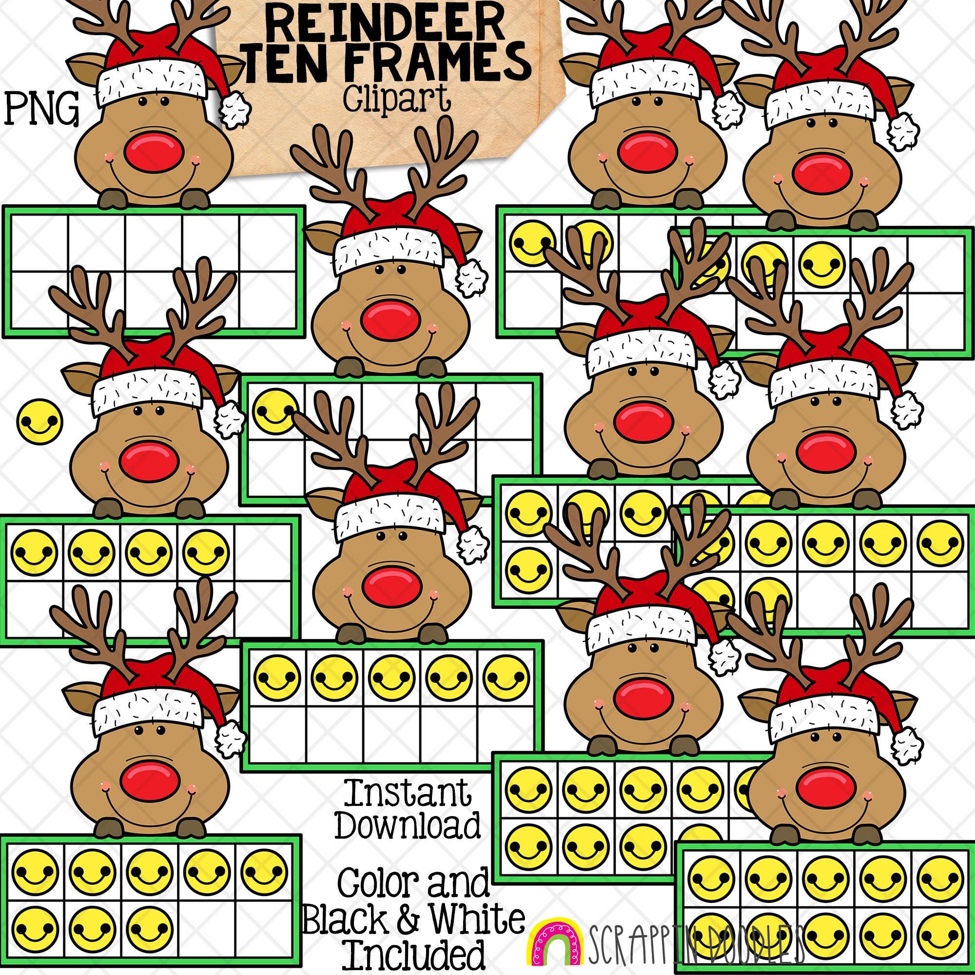 Christmas Ten Frames Clipart Bundle - Santa - Gingerbread - Elf ...
