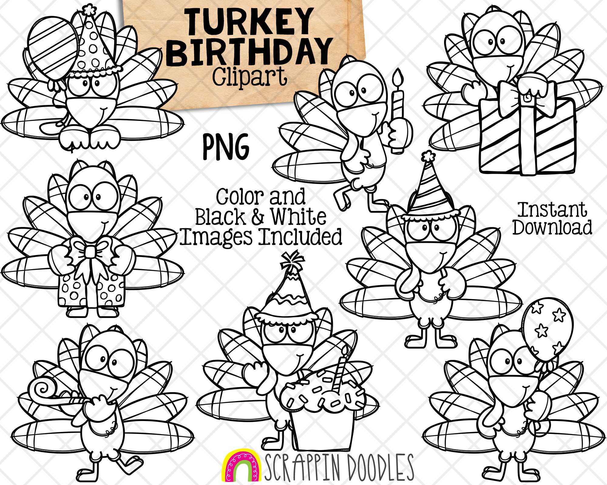 Turkey Birthday Clipart